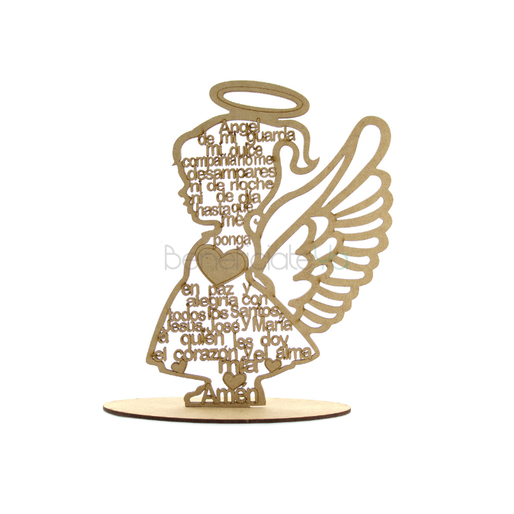 BASE IMAGEN ÁNGEL DE LA GUARDA MADERA – Beneficiate Ya